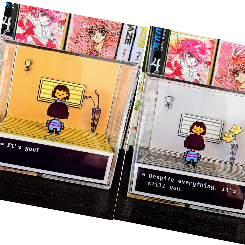 UNDERTALE Dual Sided 3D cube diorama | Despite everything, it's you ...